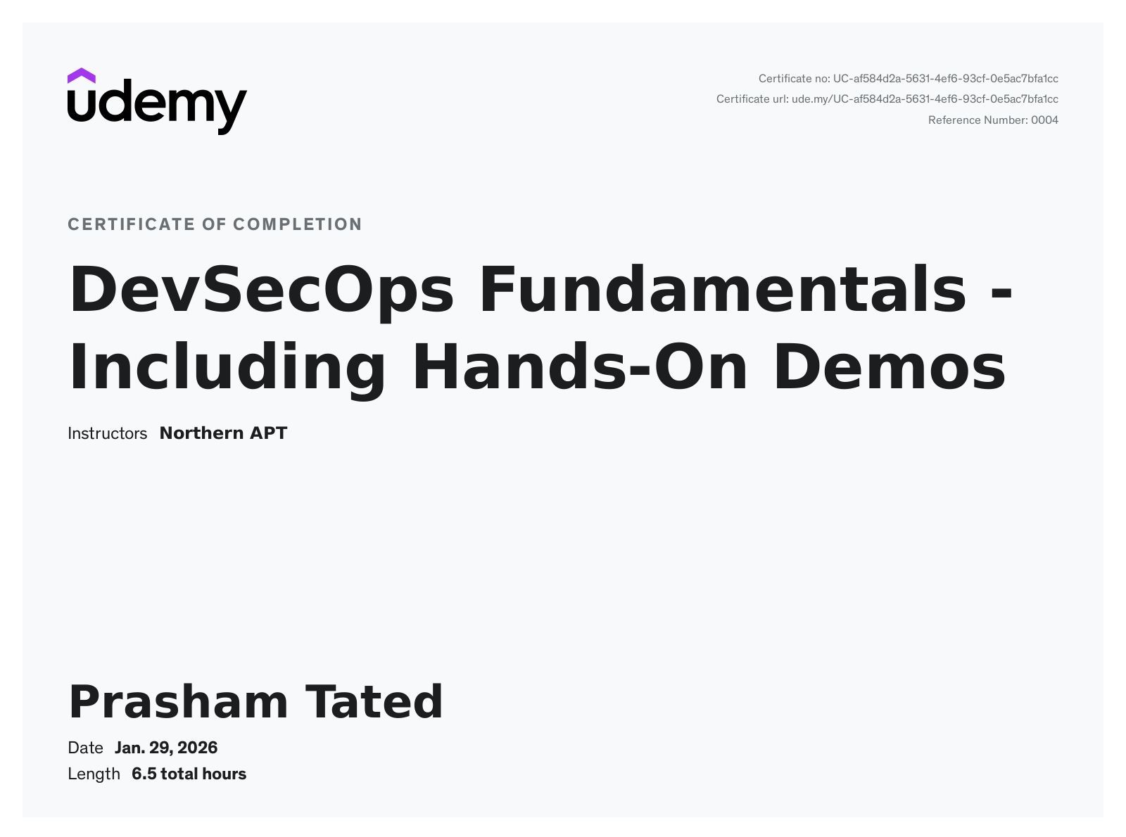 Prasham Tated | Senior DevOps Engineer - SRE - Cloud Architect